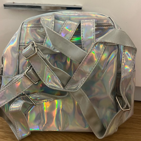 Bags | Holographic Mini Backpack | Poshmark